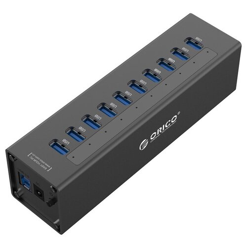 USB-концентратор  ORICO A3H10, разъемов: 5, 100 см, черный