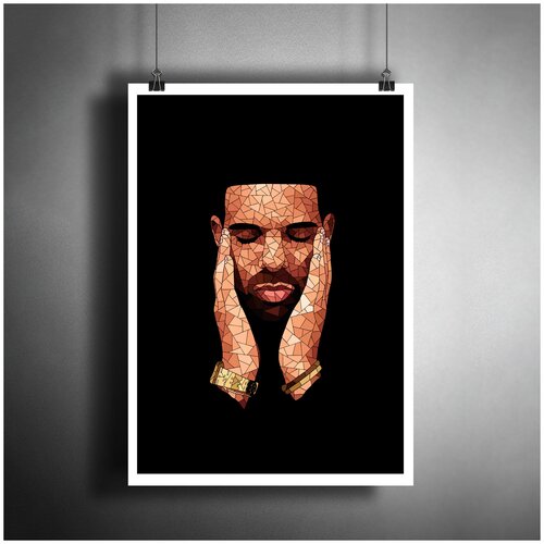 Постер плакат для интерьера "Рэпер Дрейк. Drake"/ Декор дома, офиса. A3 (297 x 420 мм)