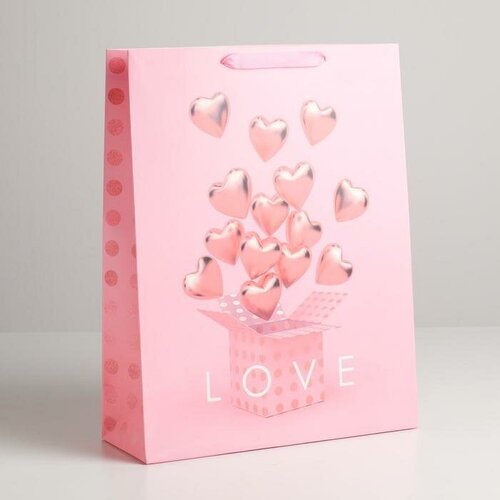 Пакет ламинированный вертикальный «LOVE», L 31 × 40 × 11,5 см