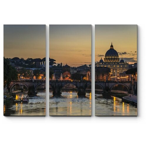 Модульная картина Ватикан на закате, Рим 130x93