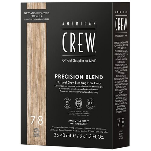 American Crew Precision Blend краска-камуфляж для седых волос, 7/8 блонд, 120 мл