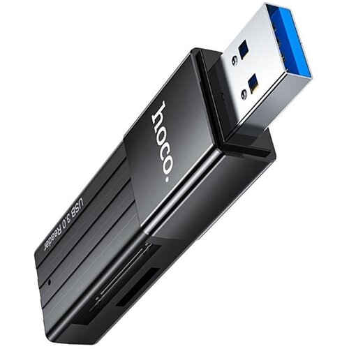 Картридер Hoco HB20 Mindful, USB 3.0, TF/ SD карта, черный