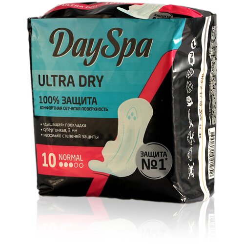 Day Spa прокладки Ultra Dry Normal, 3 капли, 10 шт., белый