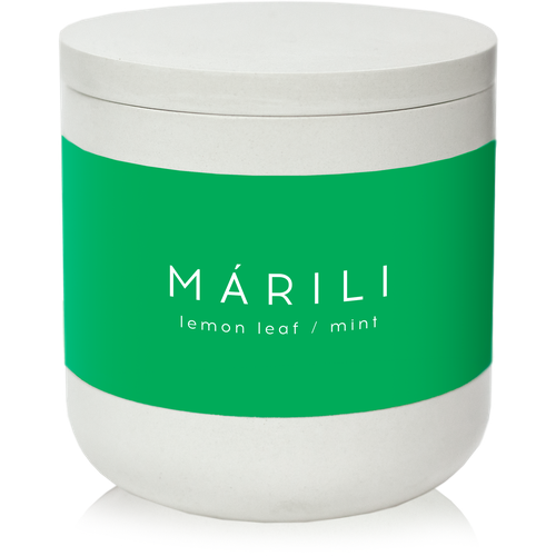 Marili / Lemon leaf and mint / Аромасвеча / листья лимона и мята / 170 мл