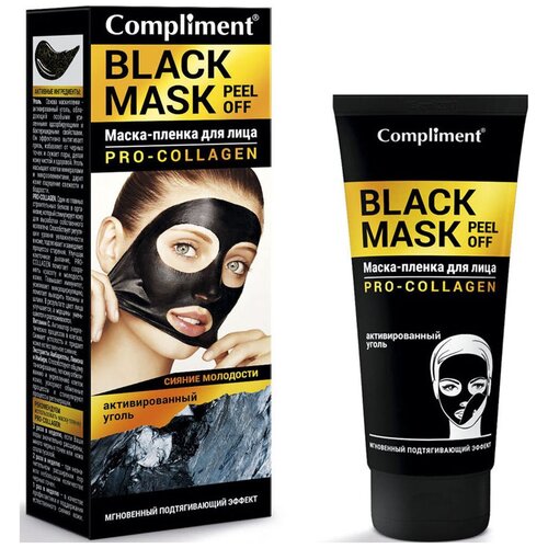 Compliment Black Mask Маска-пленка Сияние молодости Pro-Collagen, 80 мл