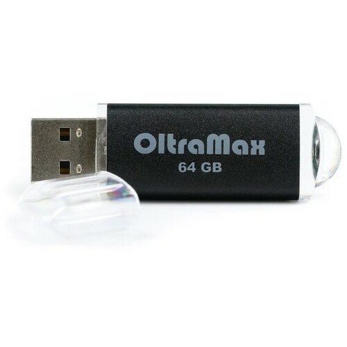 Флешка OltraMax 30, 64 Гб, USB2.0, чт до 15 Мб/с, зап до 8 Мб/с, чёрная