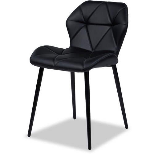 Комплект стульев обеденных Одри 4шт черный, экокожа, для кухни, столовой, гостиной, Divan24