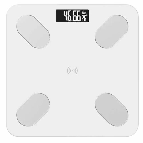 Весы напольные, помощник в контроле веса, до 8 пользователей, до 180 кг, белый