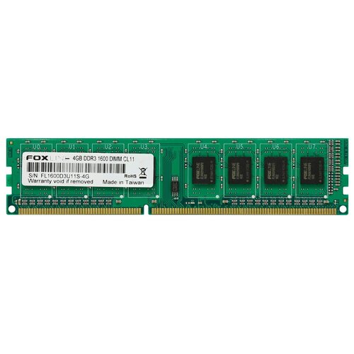 Оперативная память Foxline 4 ГБ DDR3 1600 МГц DIMM CL11 FL1600D3U11S-4G
