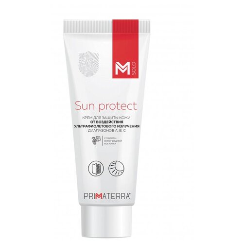 Крем для ухода за кожей Крем защитный М SOLO Sun protect для лица и рук от UF 100 мл 2 шт