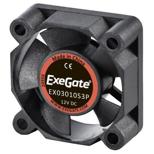 Вентилятор для корпуса ExeGate EX03010S3P, черный