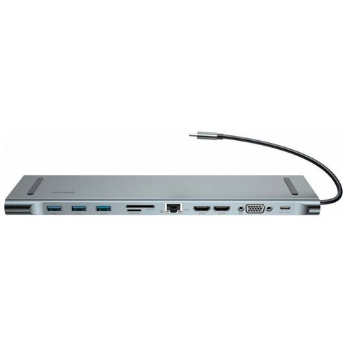 USB-концентратор  Baseus Enjoyment Series Type-C Notebook HUB (CATSX-G0G), разъемов: 4, dark gray