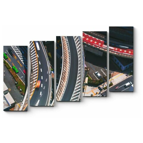 Модульная картина Надземные дороги Токио120x84