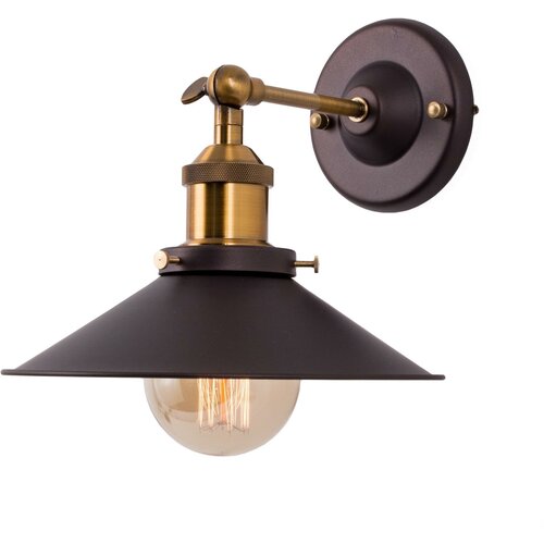 Настенный светильник Citilux Эдисон CL450301, E27, 100 Вт, кол-во ламп: 1 шт., кол-во светодиодов: 1 шт., цвет арматуры: бронзовый, цвет плафона: черный