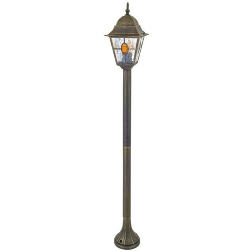 Favourite Уличный светильник Zagreb 1804-1F, E27, 100 Вт, цвет арматуры: бронзовый, цвет плафона бесцветный