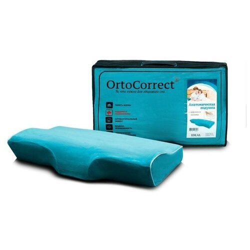 Ортопедическая подушка OrtoCorrect IDEAL с центральной П-образной выемкой 58х32, высота вали