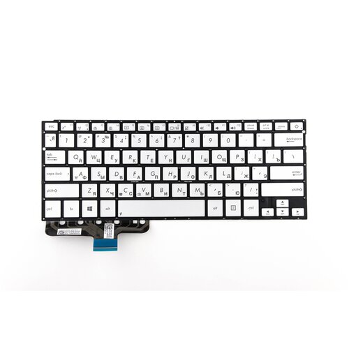 Клавиатура для Asus UX301L Серебро без подсветки p/n: 0KN0-QD1RU13, 0KNB0-362ARU00, NSK-UQ80R