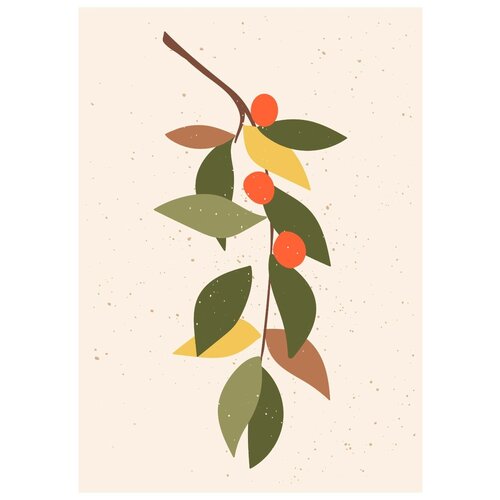 Постер / Плакат / Картина на холсте Цветы и растения - Осенняя пора 50x70 см в подарочном тубусе