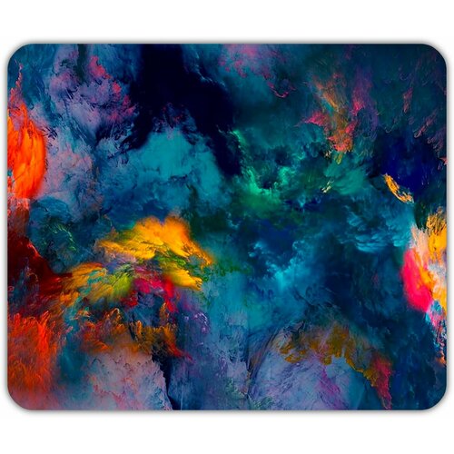 Коврик для мыши "Абстракция с ярким и красочным штормом" (24 x 20 см x 3 мм)