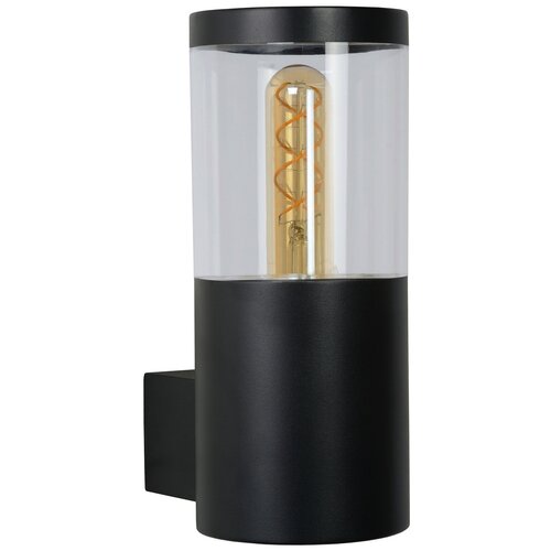 Lucide Уличный настенный светильник Fedor 14899/01/30, E27, 40 Вт, цвет арматуры: черный, цвет плафона бесцветный