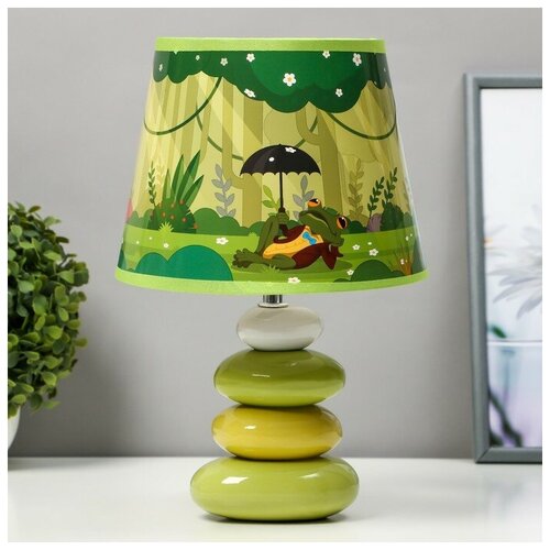 RISALUX Настольная лампа "Лягушонок" Е14 15Вт зеленый 20х20х30 см