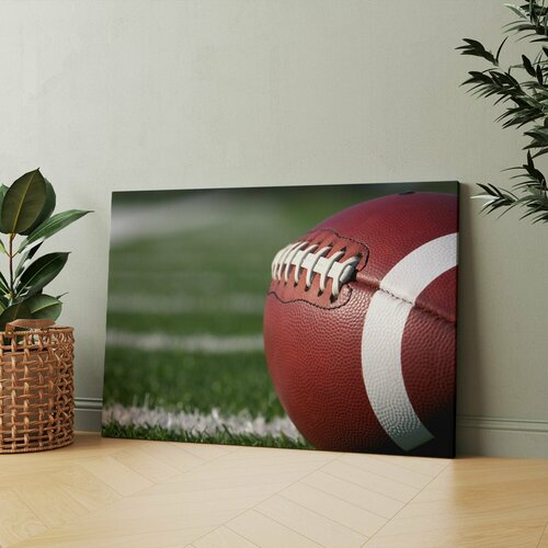 Картина на холсте (американский футбол мяч для регби) 80x100 см/для интерьера/в комнату/на стену/в подарок