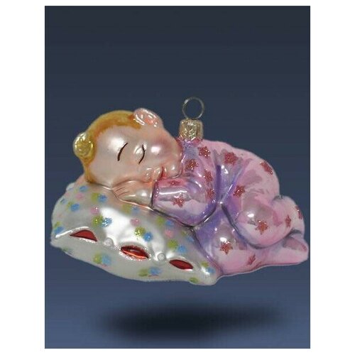 Елочная игрушка Малышка на подушке Komozja