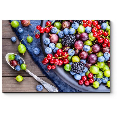 Модульная картина Россыпь сочных ягод 110x73