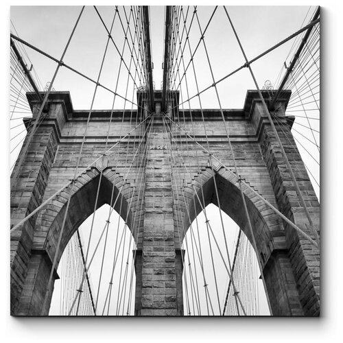 Модульная картина Строгость цвета, Бруклинский мост 100x100