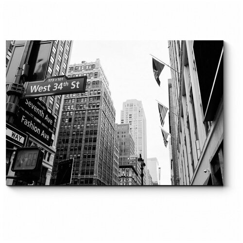 Модульная картина Черно-белый Манхэттен 50x33