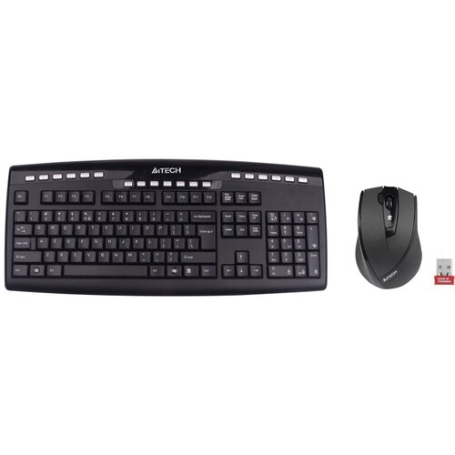 Набор клавиатура+мышь A4 V-Track 9200F клав: черный мышь: черный USB беспров