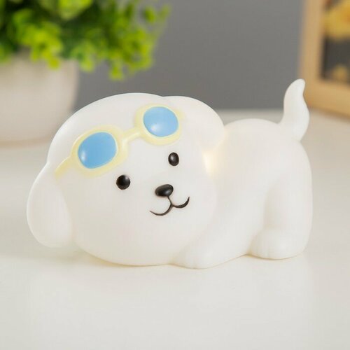 RISALUX Ночник "Крутая собачка" LED от батареек белый 11,4х6,9 см