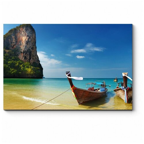 Модульная картина Лодки на пляже в Таиланде 50x33