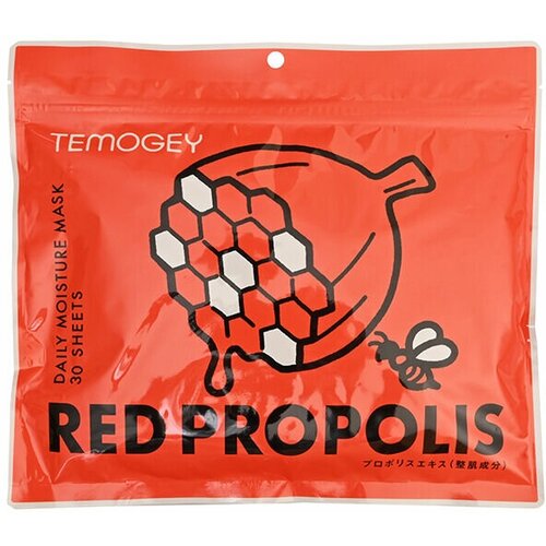 SPC TEMOGEY Red Propolis Тканевая маска для лица Красный Прополис, для повышения упругости и сияния кожи, 30шт.