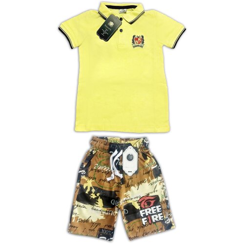 Комплект одежды Bobonchik kids, размер 140, желтый