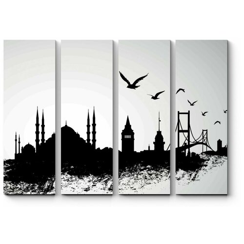 Модульная картина Иллюстрация Стамбула, город небоскребов120x90