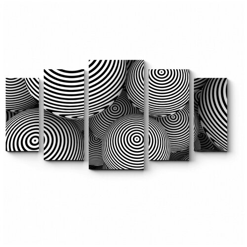 Модульная картина Черно-белая иллюзия 110x61