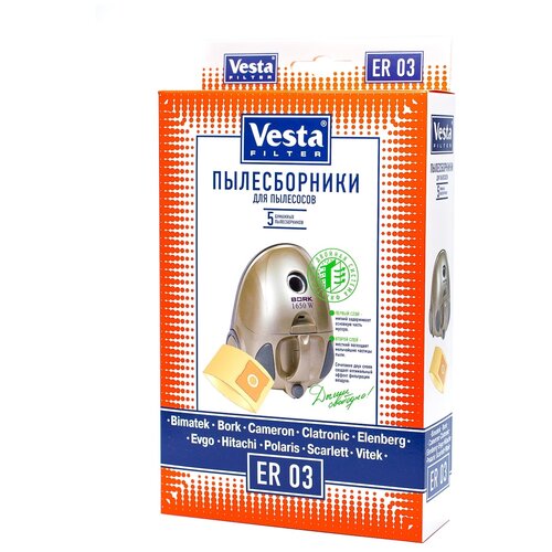 Vesta filter Бумажные пылесборники ER 03, 5 шт.