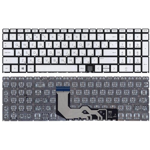 Клавиатура для ноутбука HP Envy 15-ED 17-CG серебристая с подсветкой