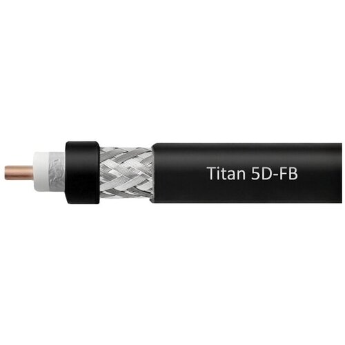 Кабель VEGATEL Titan 5D-FB PVC/CCA 50 Ом, 100 м, 1 шт., черный