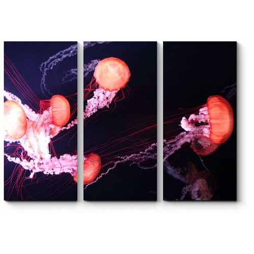 Модульная картина Танец медуз 140x100