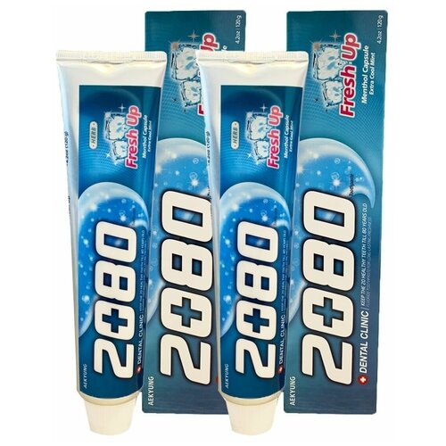 Зубная паста Dental Clinic 2080 Fresh Up освежающая, Экстра мятный вкус 2 шт * 120 гр