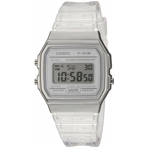 Наручные часы CASIO Collection F-91WS-7EF, серый, серебряный