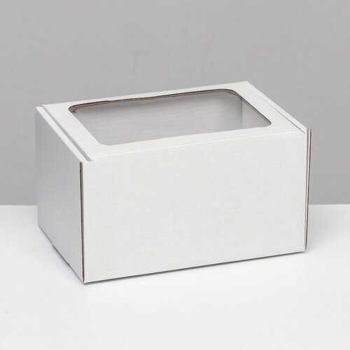Коробка самосборная с окном, белая, 17 x 12 x 10 см (5 шт)