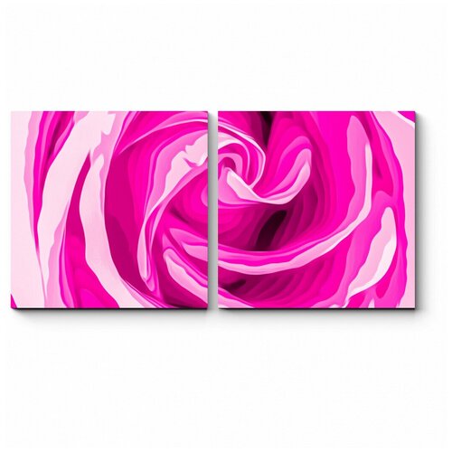 Модульная картина Розовая роза 110x55