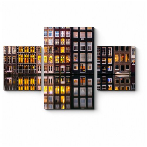 Модульная картина Огни Амстердама 100x65