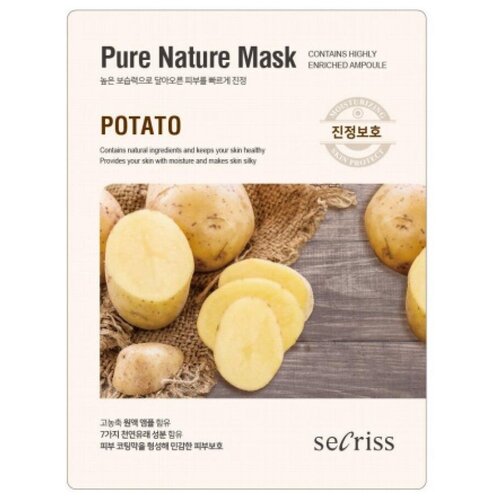 Secriss маска тканевая Secriss Pure Nature Mask Pack Potato с экстрактом картофеля, 25 г, 25 мл