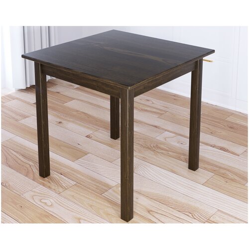 Стол кухонный Классика квадратный со столешницей и ножками цвета темного дуба, 20 мм, 60х60х75 см