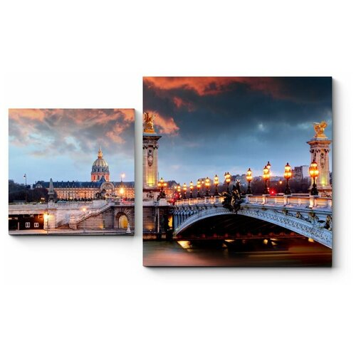 Модульная картина Мост Александра 3 в Париже 140x84