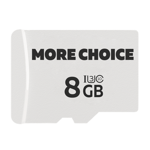Карта памяти 8Gb Micro-SD More choice Class10 V10 MC8 Black White